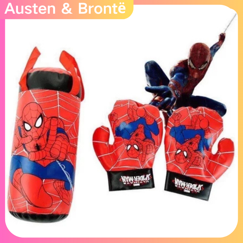 Kid Boxing Red Gloves Spider Man Toys Boxing Sandbags and Boxing Gloves ...
