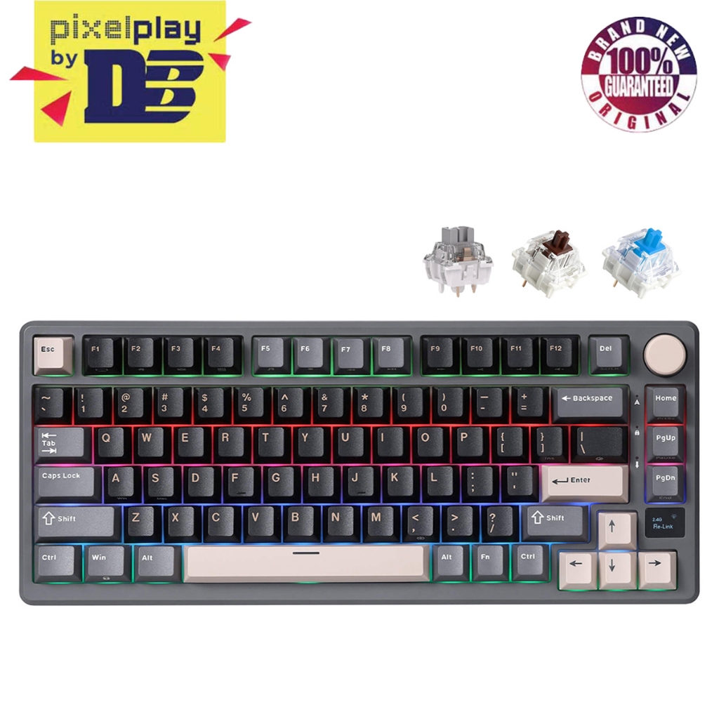 Royal Kludge RK-M75 Tri-Mode RGB 81 Keys Hot-Swappable Mechanical ...