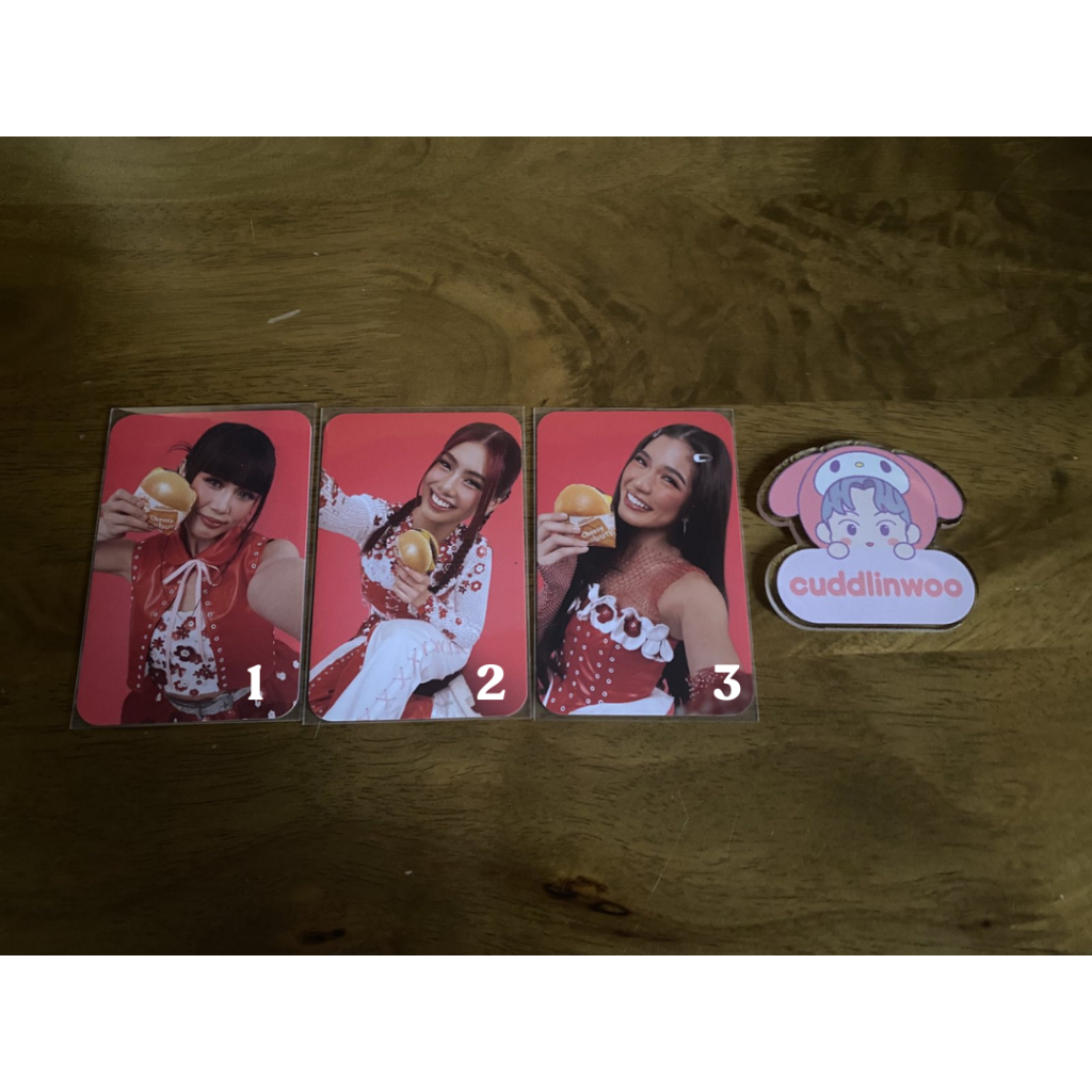 BINI - JOLLIBINI OFFICIAL BURGER PHOTOCARDS / MALOI MIKHA AIAH JOLLIBEE ...