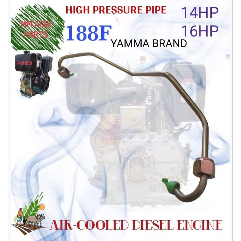 FUEL INJECTION HIGH PRESSURE FUEL PIPE 188F 14HP 16HP AIRCOOLED DIESEL ...