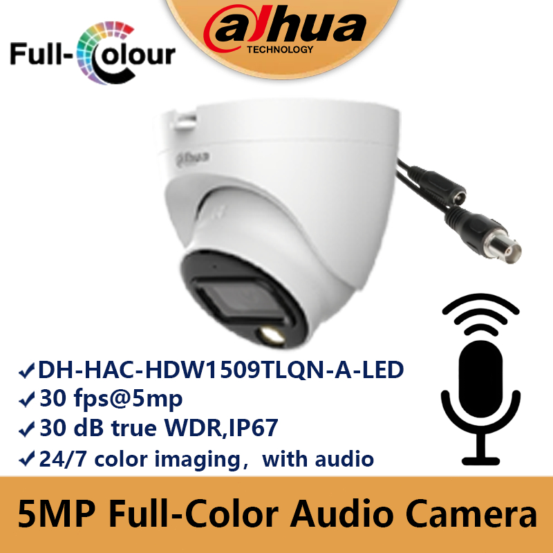 Dahua 2MP/5MP HD Full-Color CCTV Camera With Audio CCTV Camera Dome ...