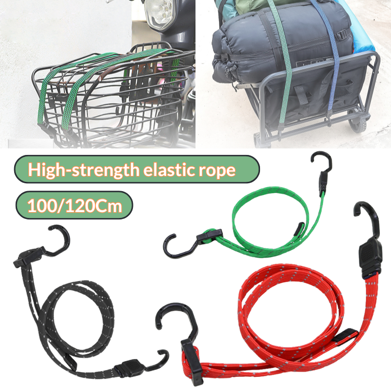 Motor Rope Elastic Cargo Bundling Strap with Hooks Luggage Rope Bike ...