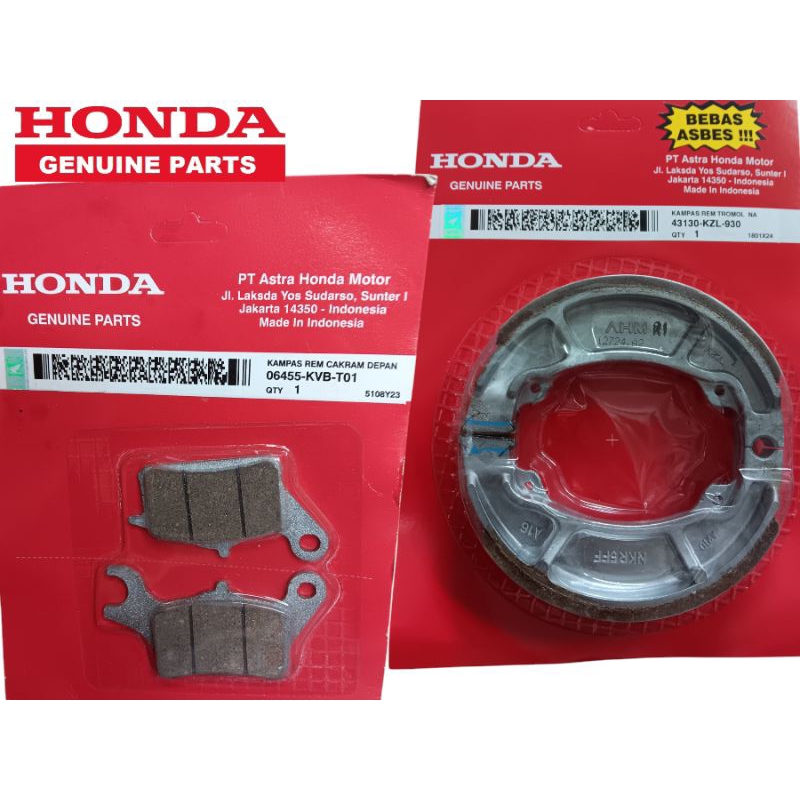 HONDA CLICK 125i V1/BEAT Fi & CARB V1,V2,V3/ AIRBLADE BRAKE SETS (FRONT ...