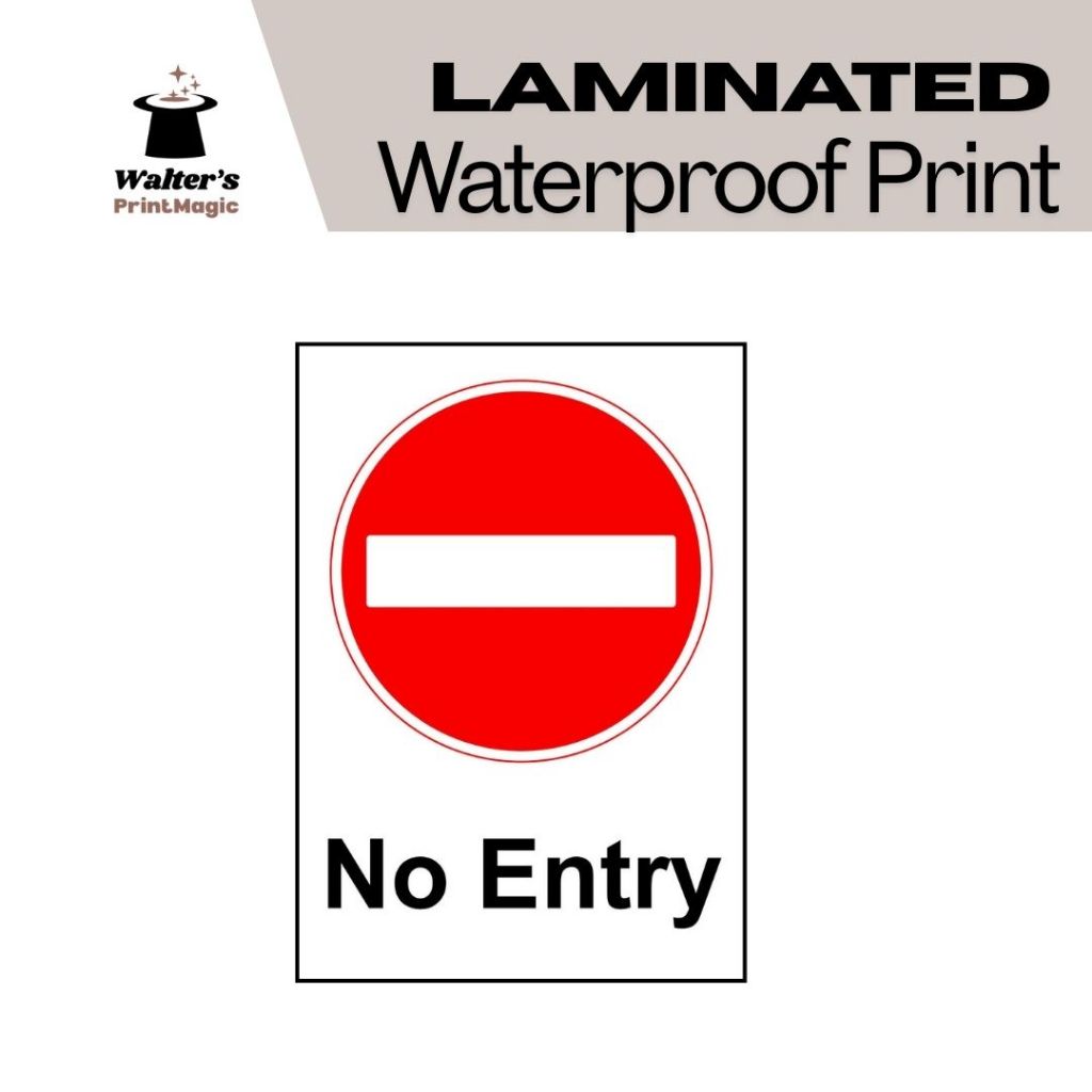 No Entry No Trespassing No ID No Entry Sign Signage | A4 Laminated ...