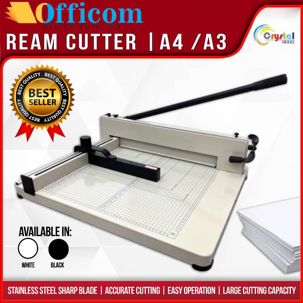 Officom Heavy Duty Ream Cutter A4 A3 Size Stack Guillotine Paper ...