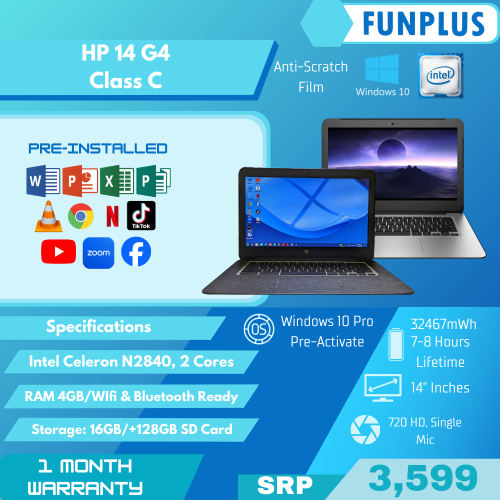 HP 14 G4 | CLASS C | 4GB RAM | Good for Online class and Office use | Preloved | Shopee Philippines