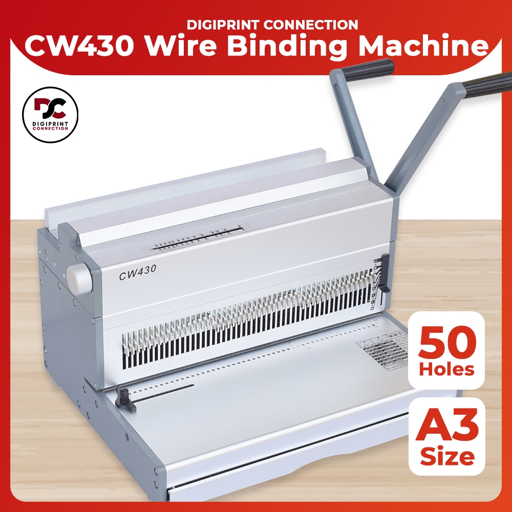 CW430 A3 Wire Binding Machine Manual 25 Sheets Punching Professional ...