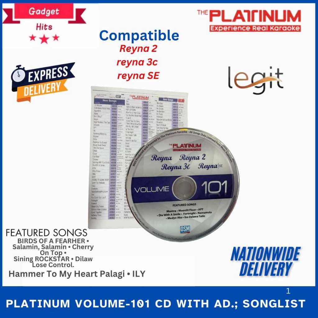 Volume 101 Reyna/Reyna 2/Reyna 3C/Reyna SE CD | Shopee Philippines