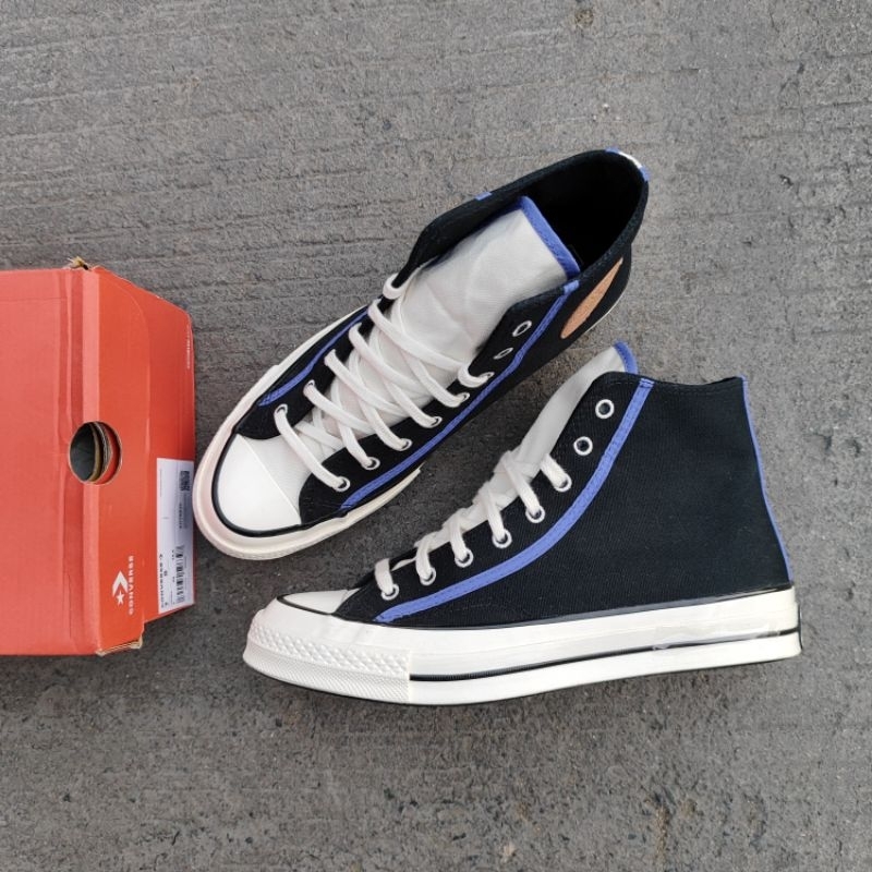Cons Chuck Taylor 70s Hi (Black Egret/Blue Flame) | Shopee Philippines