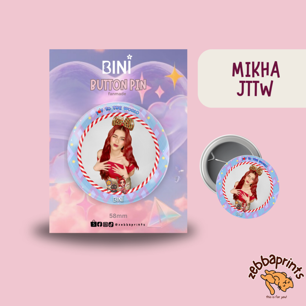 Bini Inspired Button Pin/ Fanmade Pin Badge 58mm | Shopee Philippines