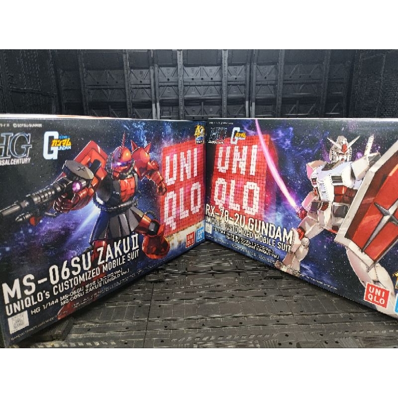 HG 1/144 RX-78-2U Gundam and MS-06SU Zaku II Uniqlo Set | Shopee ...