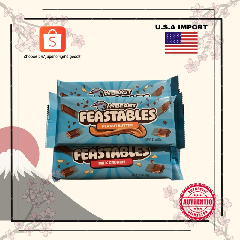 MrBeast US IMPORT Trending Feastables Milk Chocolate Genuine ORIGINAL ...