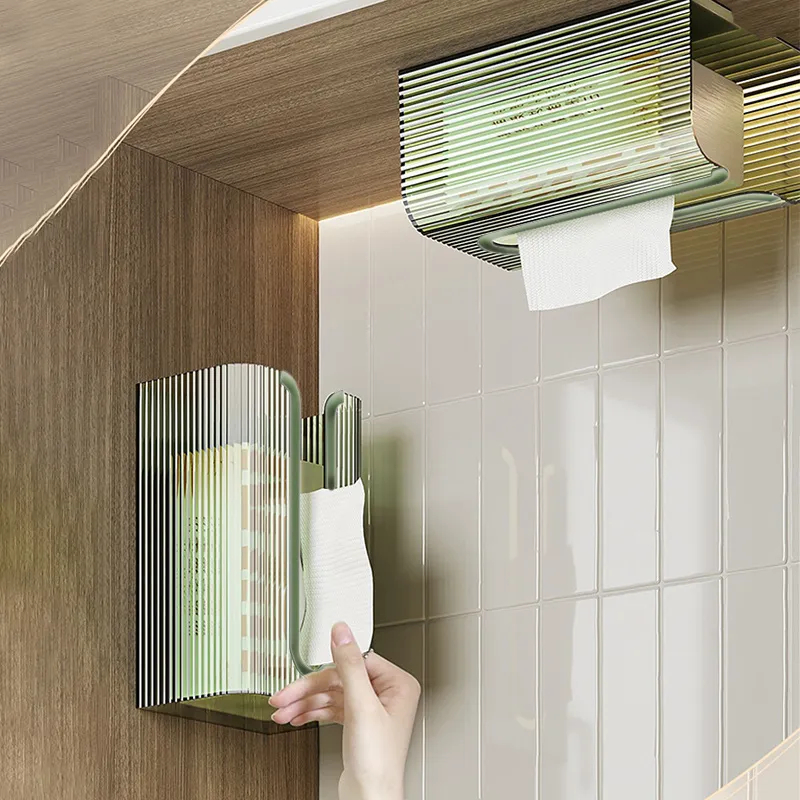 Wall-mounted Tissue Box Kitchen Tissue Box Transparent Tissue Box ...