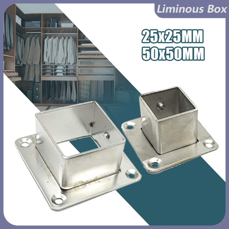 25*25mm 50*50mm Square Post Bases Stainless Steel Flange Anchor Bases ...