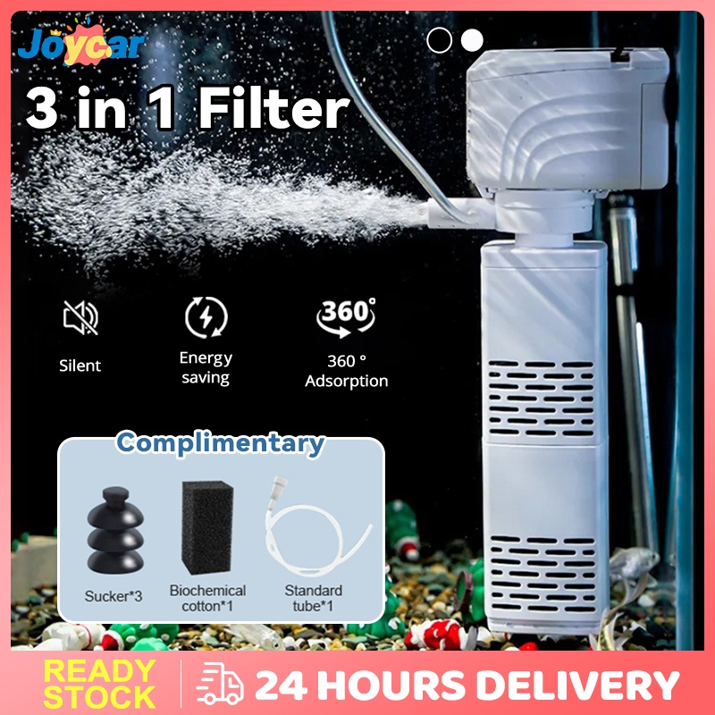 3 in 1 Aquarium Fish Tank Filter Air Pump Aquarium Submersible Built-in ...