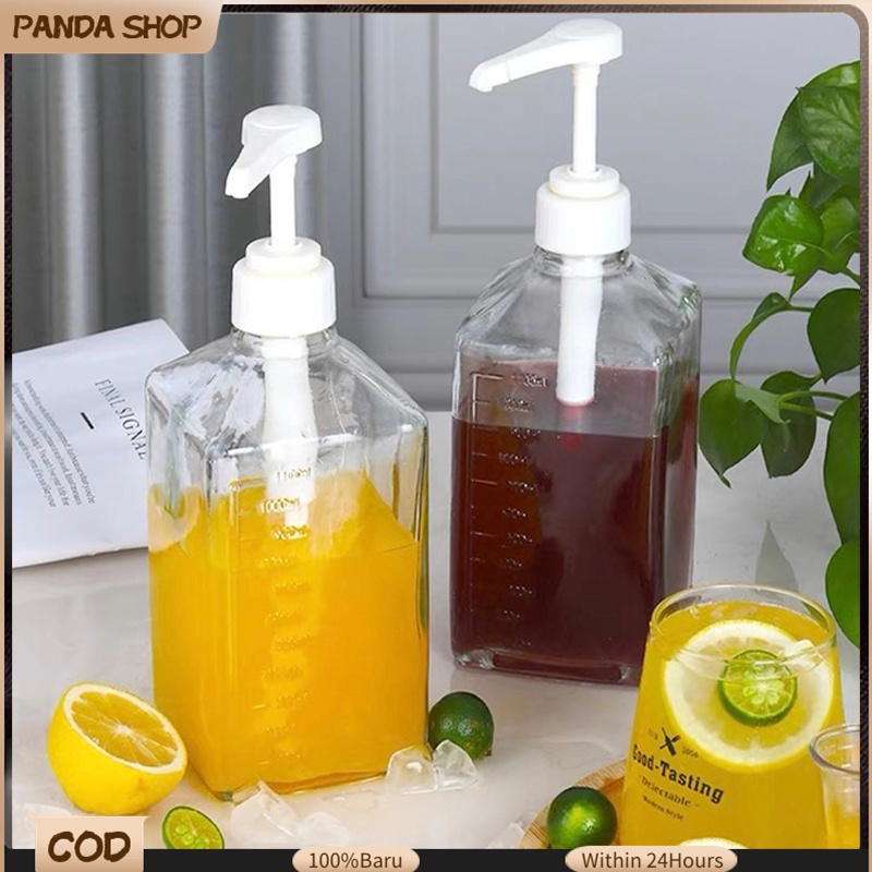 1600ML Plastic Syrup Pump Milk Tea Shop Fructose Squeeze Bottle Juice ...