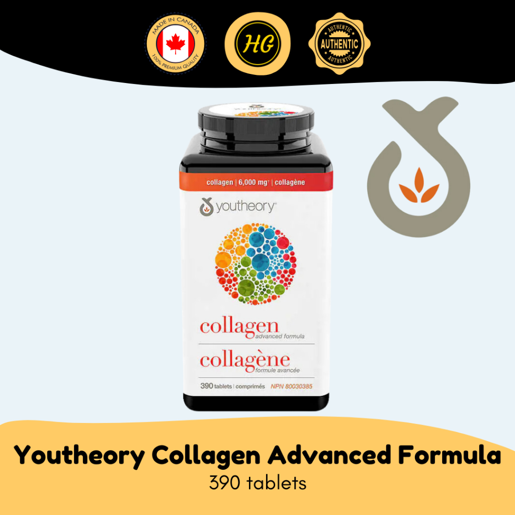 Youtheory Collagen Advanced Formula 6000mg 390 tablets (Imported from ...
