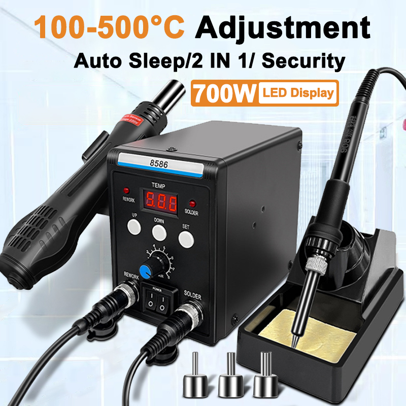 858D Hot Air Rework Station Digtal LCD Display Hot Air Soldering ...