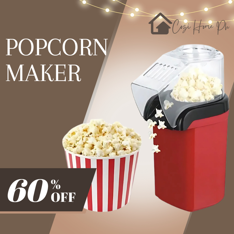 Popcorn Maker Mini No Oil Electric Popcorn Popper for Home Automated ...