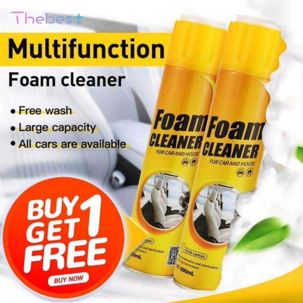 Thebest Buy 1 Take 1 MultiFunctional Foam Cleaner for Car and House 650ML Spray | Shopee Philippines