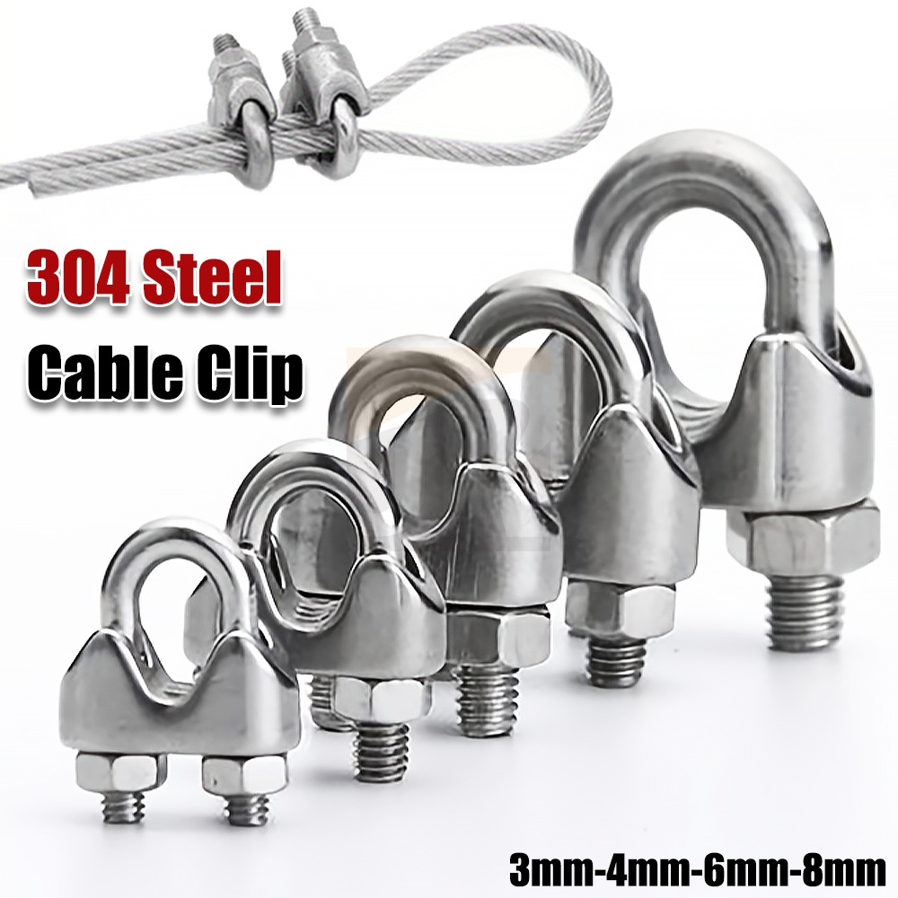 Steel Cable Clip 3mm-8mm Wire Rope Clip Steel Clip GI Cable U Clamp ...