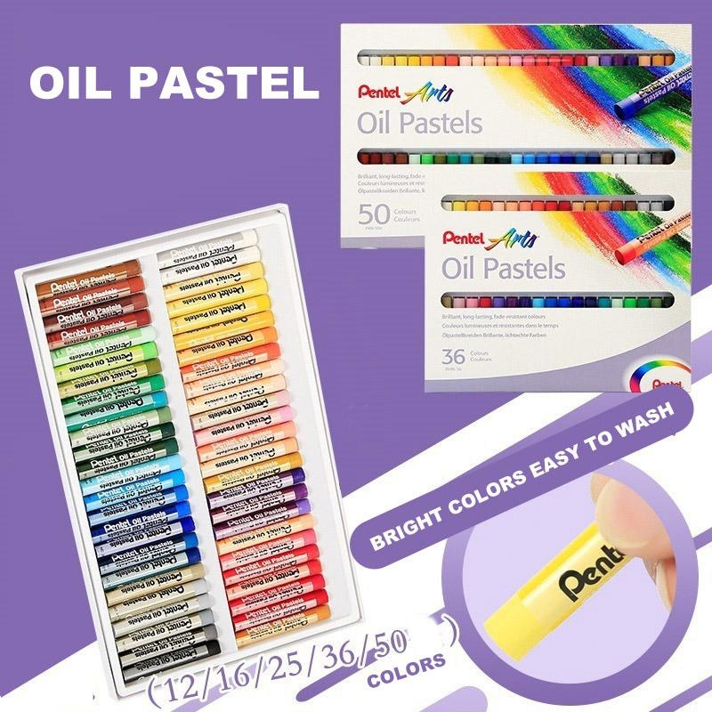 12/16/25/36/50 colors Pentel Oil Pastel PHN Art Implements washable ...