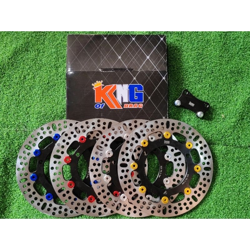 BIG DISC 260MM NMAX/AEROX W/BRACKET (3HOLES) KING OF DRAG | Shopee ...