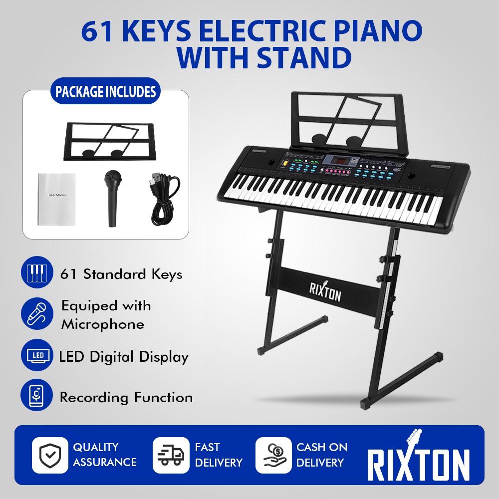 RIXTON 61 Key Keyboard Piano Set Electric Piano Keyboard Beginners with ...