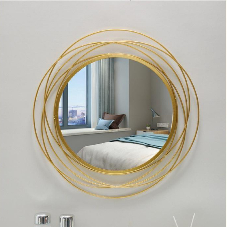 4 Styles European Modern Style Gold Decoration Mirror Wall Hanging ...
