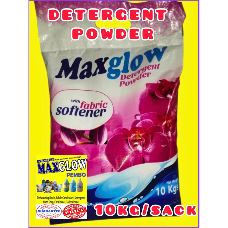 MAXGLOW Detergent Powder Floral Scent with Fabric Conditioner 10Kg/Sack ...