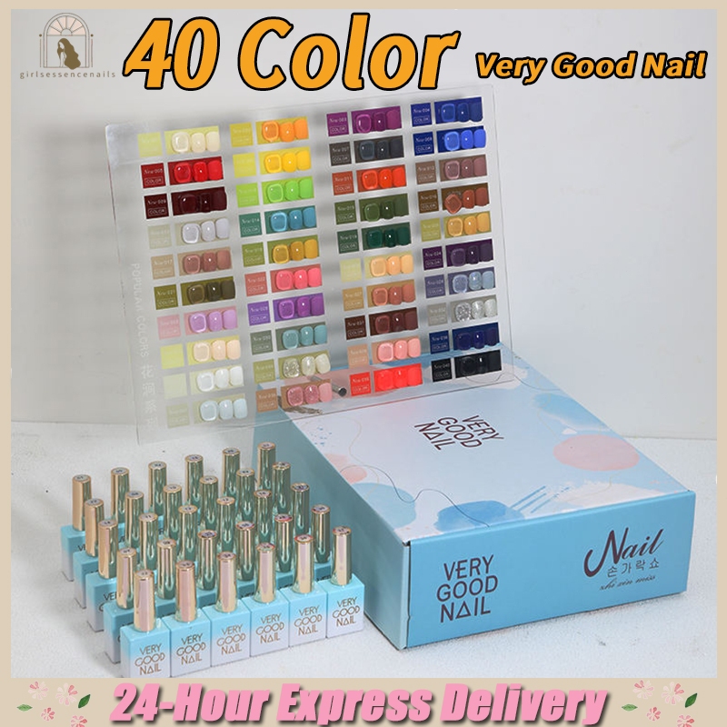 【Free Chart】15ml 40 Color Very Good Nail UV Gel Nail Polish Set Solid ...