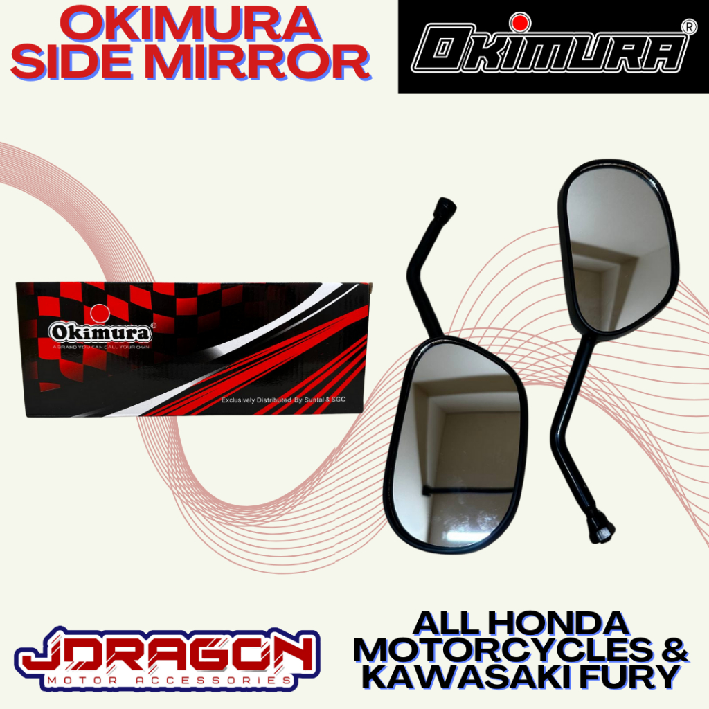 OKIMURA SIDE MIRROR (FOR ALL HONDA MOTORCYCLE AND KAWASAKI FURY ...