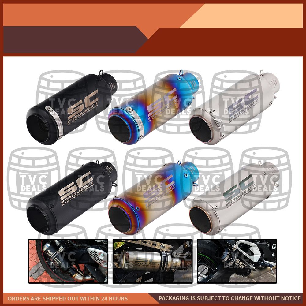 SC Project CRT Open Slip On Motorcycle Exhaust Canister CDM | Shopee ...
