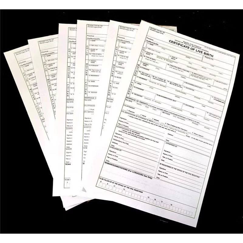 Black Birth Cerificate Form | Shopee Philippines