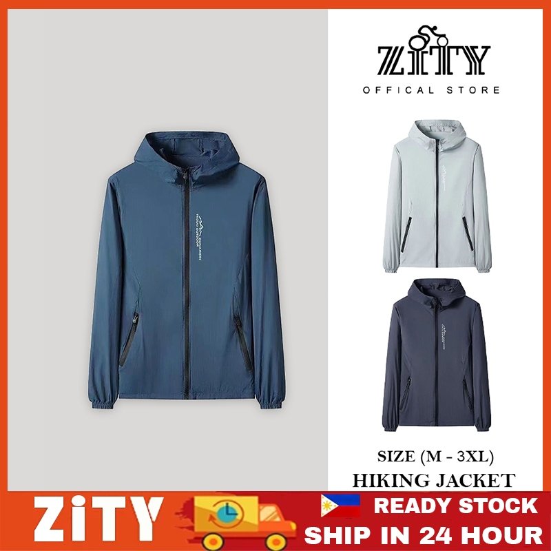 Men's Hiking Jaket Unisex Sun Protection Sports Jogging Jaket Zipper ...