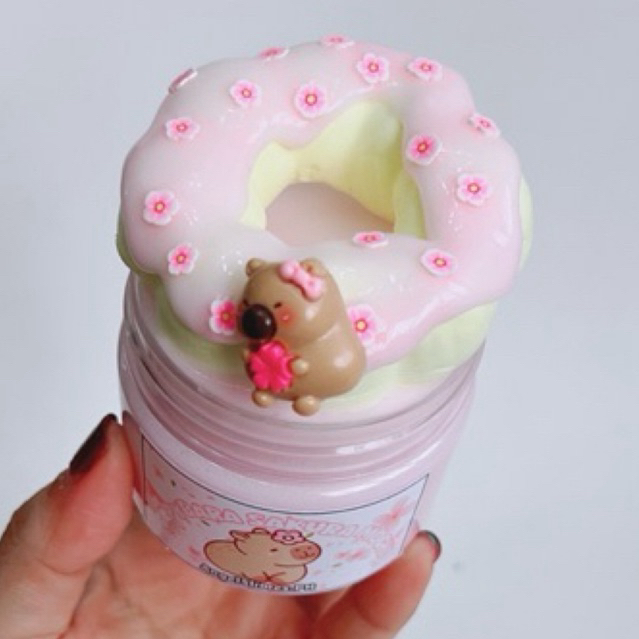 Angel Slimes Capybara Sakura Mochi Donut Scented Squishy Slime Toy for ...