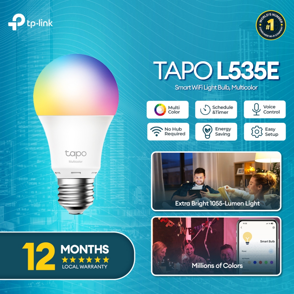 TP-Link Tapo L535E Smart Light Bulb, Multicolor,Matter | Shopee Philippines