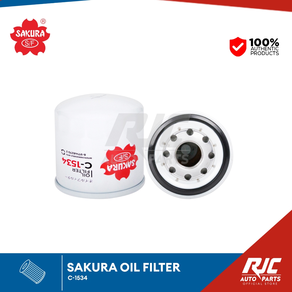 SAKURA OIL FILTER SPIN ON VIC C-526 ISUZU NPR 4HE1T/4HF1T C1534 1pc ...