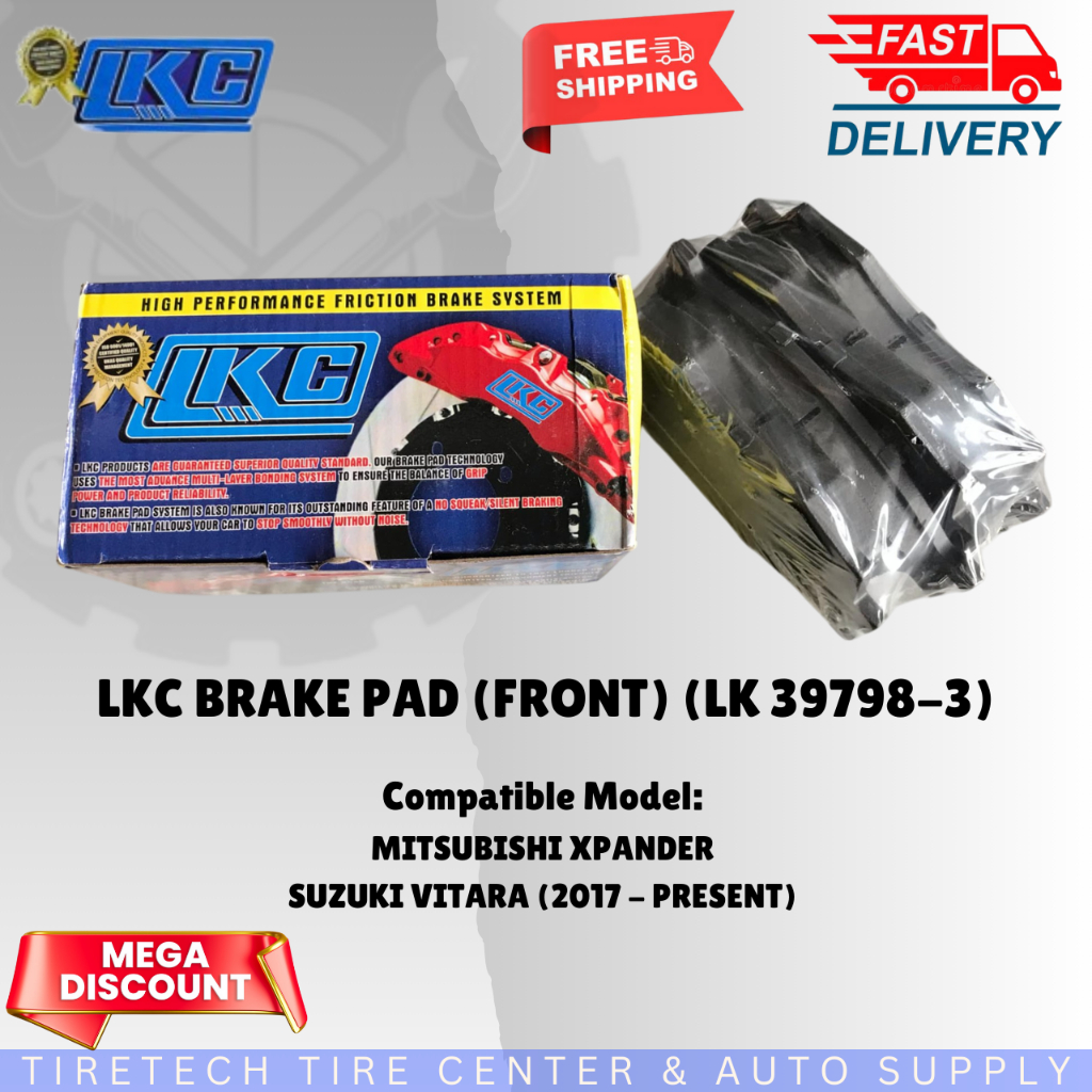 Brake Pad Front LKC Mitsubishi Xpander/Suzuki Vitara LK 39798-3 4PCS ...