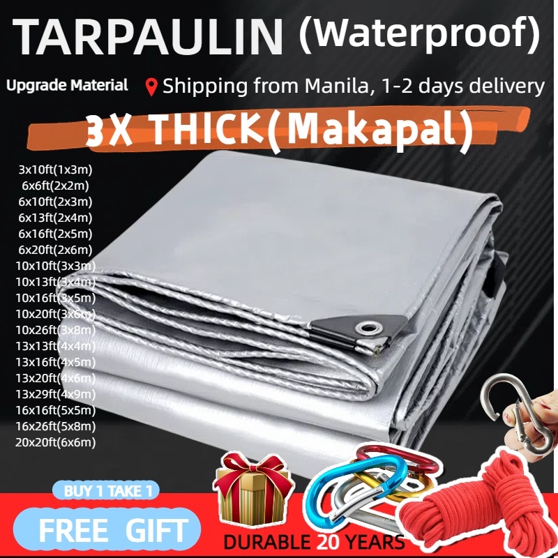 Tent TARPAULIN roof shade silver reflective TARP trapal waterproof ...