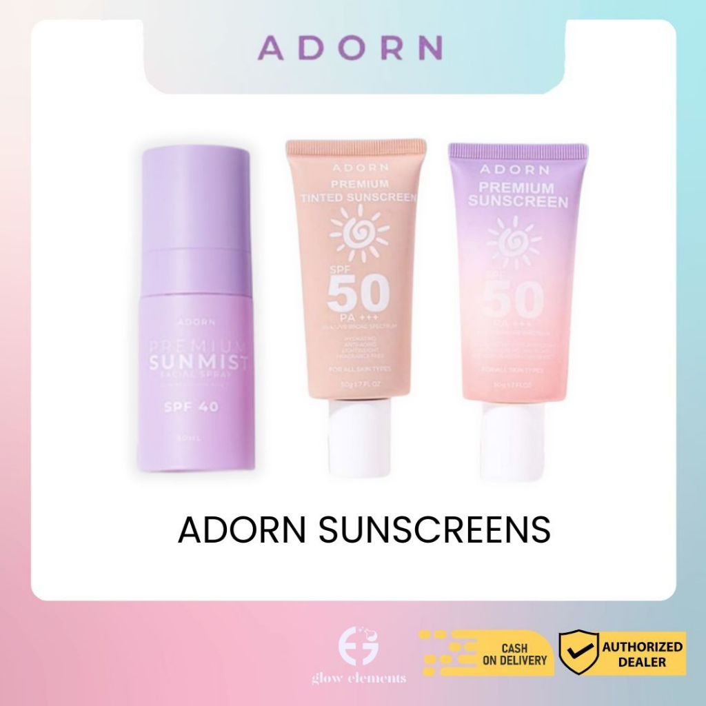 Adorn Premium Sunscreen SPF 50 Tinted Sunscreen Adorn Sunscreen Mist ...