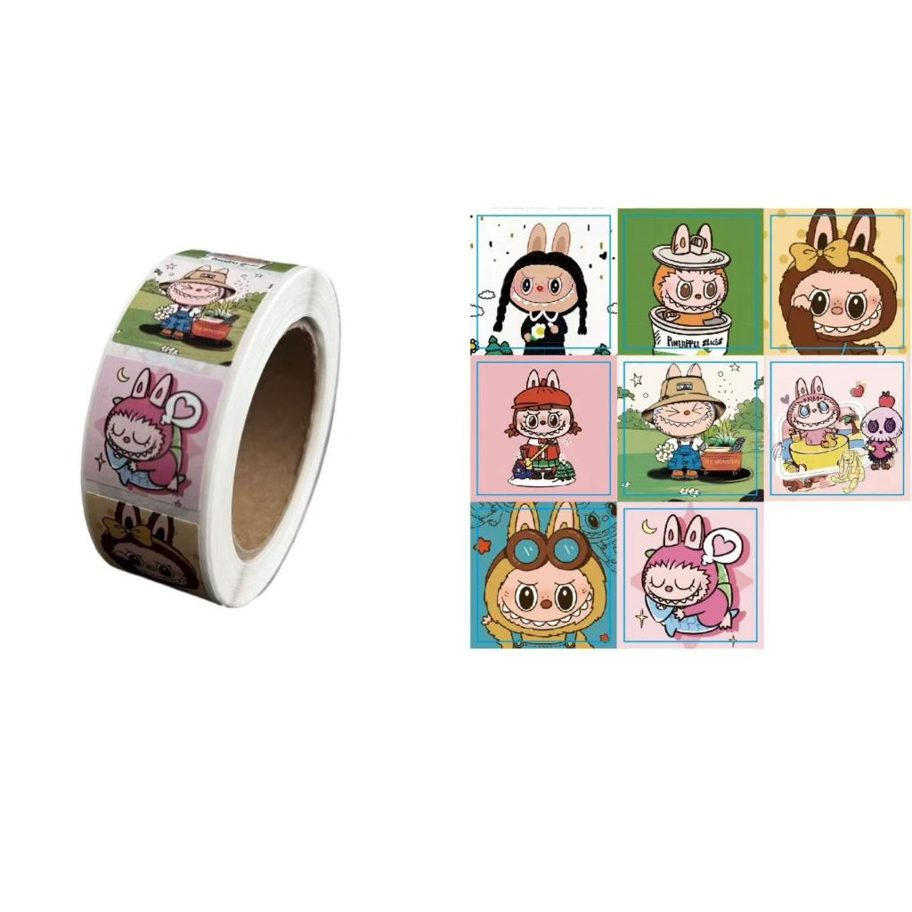 Labubu 500PCS cloth stickers internet famous cute cartoon stickers DIY ...
