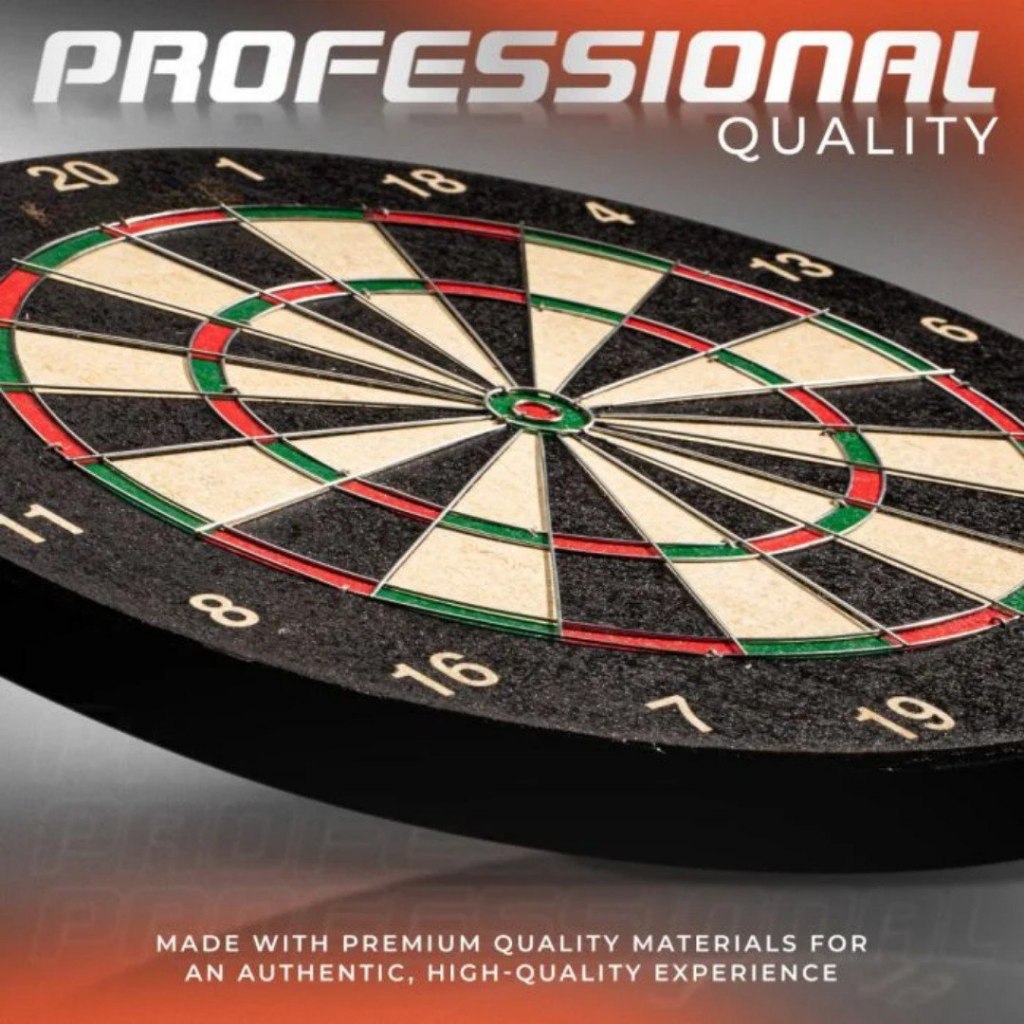 Bristle Dart Board Professional Tournament Size White Number Ring Extra ...