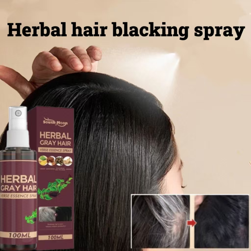 Herbal Hair Blackening Spray Japan South Moon Herbal Grey Cray Hair ...