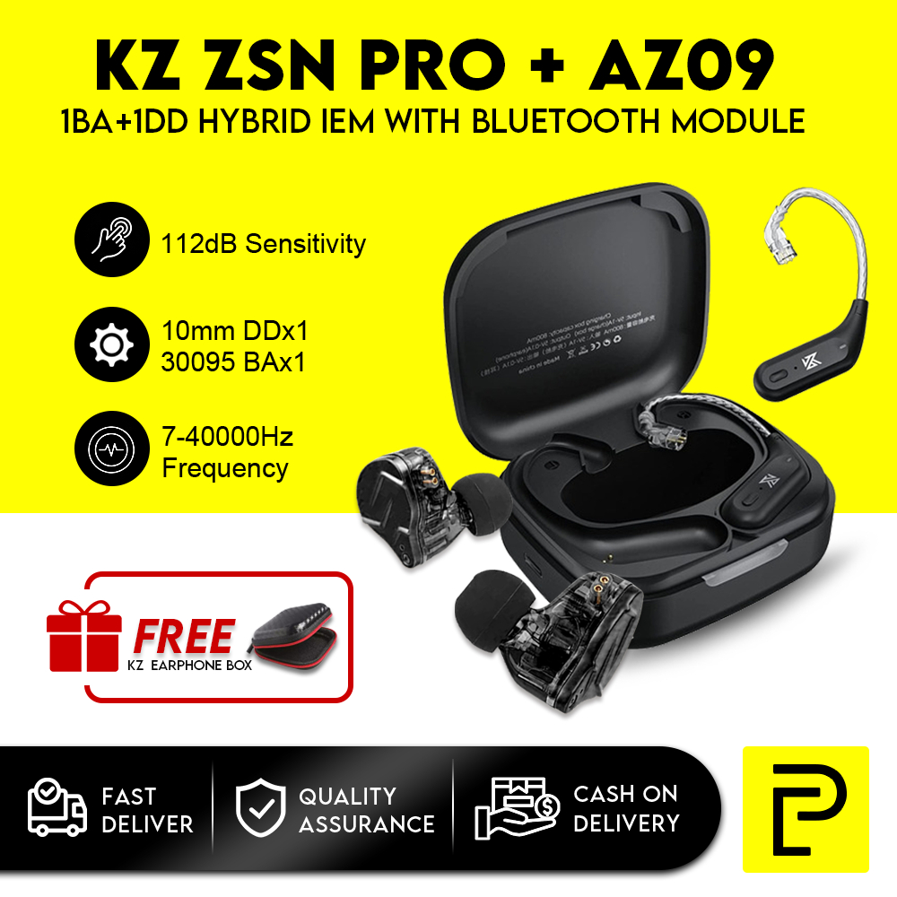 KZ ZSN PRO-X Wireless 1BA+1DD Hybrid Double Magnetic Dynamic KZ AZ09 C Pin Bluetooth Module IEM ...