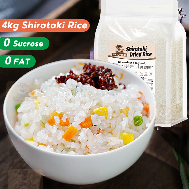 Mr.Squirre 5KG Organic Dried Shirataki Rice / Konjac Keto Low Carb ...