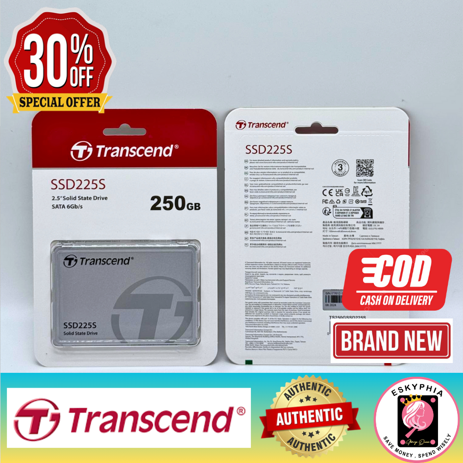 Transcend 250GB SSD 2.5" SATA III 6Gb/s SSD225S 225S Internal Solid ...