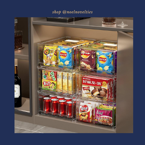 Noel Novelties Transparent Chips & Snacks Pull Out Drawer Stackable ...