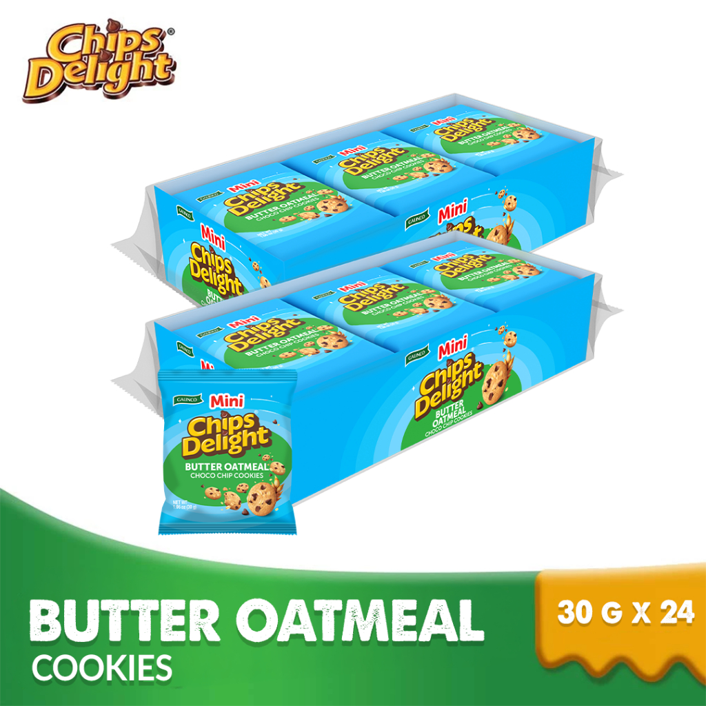 Chips Delight Mini Butter Oatmeal 30g x 12 (2 Packs) | Shopee Philippines