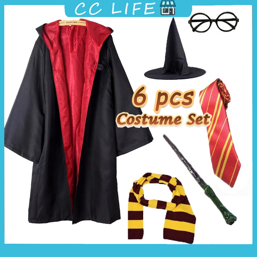 HP Magic Cloak School Uniform Book Movie Character Costume Magic Robe ...
